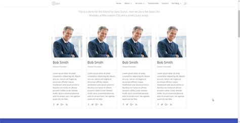 Slide In And Slide Out Person Module Content With Css And Jquery