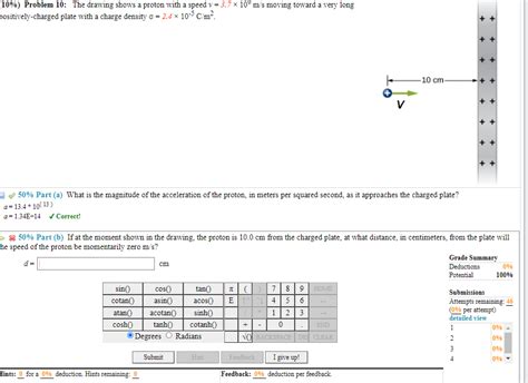 Solved 10 Problem 10 The Drawing Shows A Proton With A Chegg Com