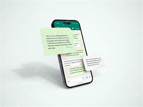 Premium Psd Whatsapp Chat Interface On Mobile Phone Mockup