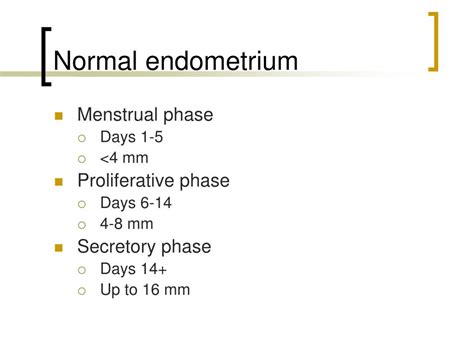Ppt Ultrasonographic Features Of Endometrium In Pre And
