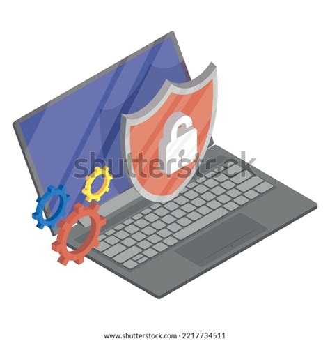 Cyber Security Laptop Shield Stock Vector Royalty Free 2217734511 Shutterstock