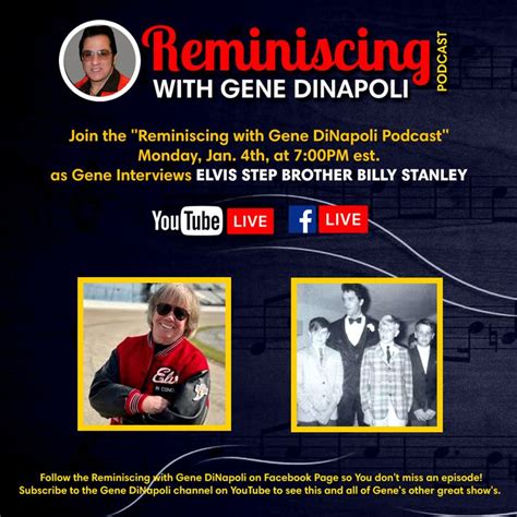 Billy Stanley Elvis Presleys Brother Gets Interviewed By Gene Dinapoli