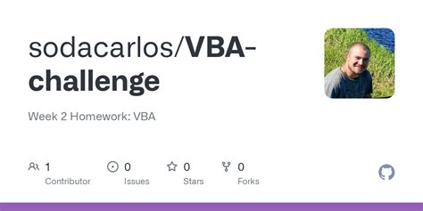 github sodacarlos vba challenge week 2 homework vba