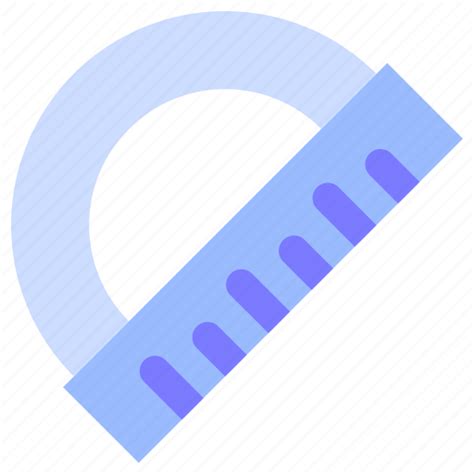 Science Chemostry Maths Protractor Tool Geometry Scale Icon