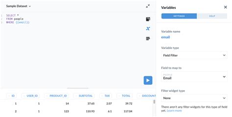 Field Filters For Sql Questions Metabase Learn