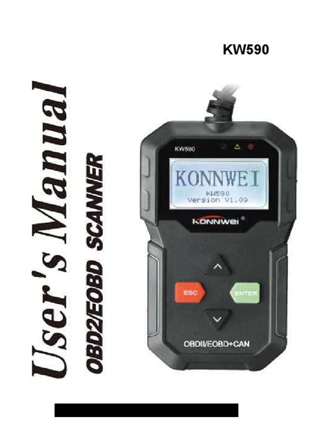 KONNWEI KW590 User Manual V1.0 | PDF | Vehicle Technology | Vehicles