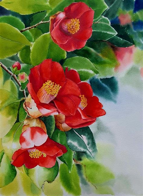 그림에 있는 Jay Hong님의 핀 아름다운 꽃 그림 아름다운 자연 그림 수련 그림