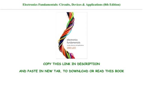 E Book Download Electronics Fundamentals Circuits Devices And Applications 8th Edition Full Books