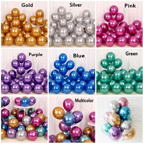 50pcs Metallic Balloon 12 Inch High Quality Metalic Color Shining