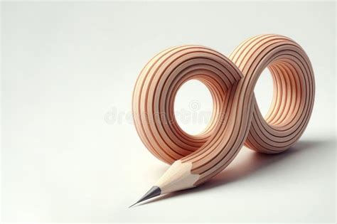 An Infinite Pencil In The Shape Of An Infinity Sign Space For Text Stock Image Image Of