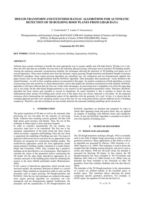 pdf hough transform and extended ransac algorithms for automatic