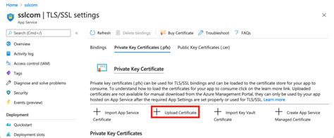 Install An Ssl Tls Certificate In Microsoft Azure App Service Web Apps