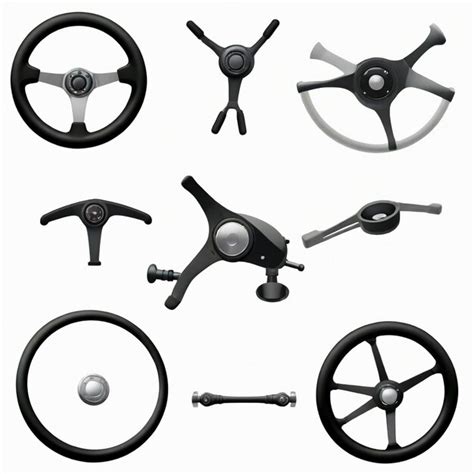 Steering Vector Set White Background Isolated A High Qual Premium AI Generated Image