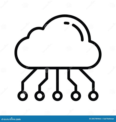 Illustration Symbole Cloud Computing Sur Fond Blanc Eps 10 Fichier Illustration De Vecteur