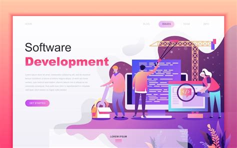 Premium Vector Modern Flat Cartoon Of Software Development