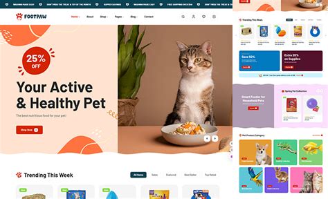 宠物商店网站主题 科灯跨境
