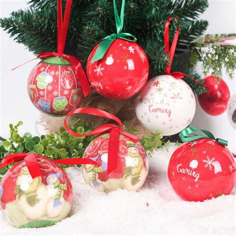 Badu Bg Топки за коледно дърво Висулка Орнаменти Висяща топка Пластмасови декорации за домашен