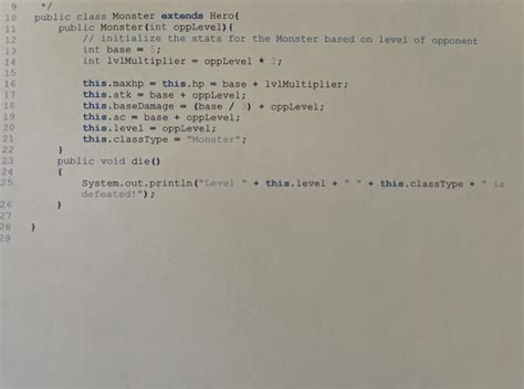Solved Java Programming Complete Just The Hero Class As