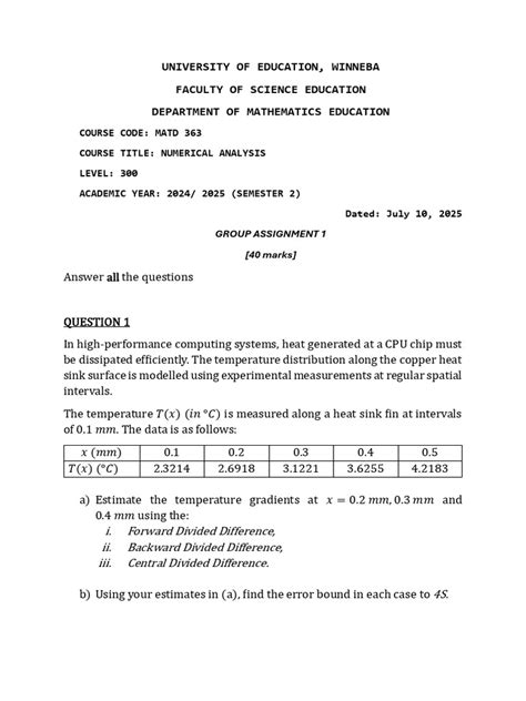 Numerical Assignment 1 Pdf