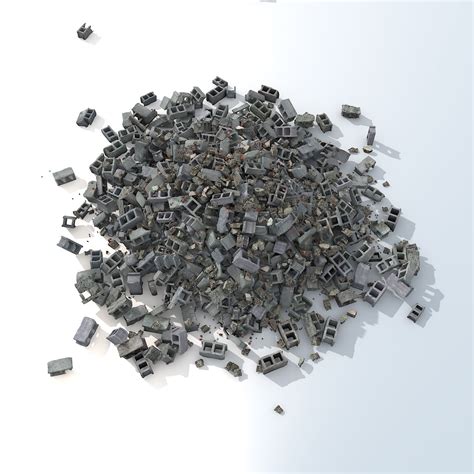 콘크리트 블록 돌 바위 파편 정크 쓰레기 3d 모델 59 3ds Fbx Obj Max Free3d