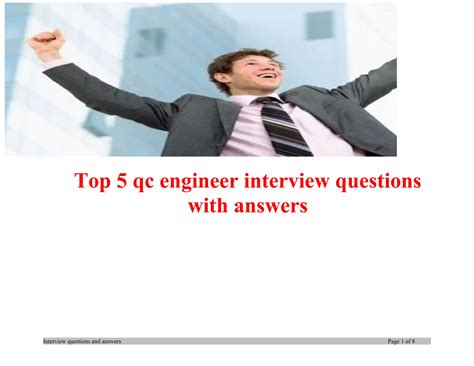 Top 5 Qc Engineer Interview Questions With Answers Ppt