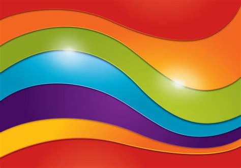 물결 모양의 무지개 배경 Ai Uidownload