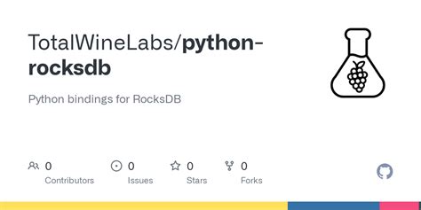 Github Totalwinelabspython Rocksdb Python Bindings For Rocksdb