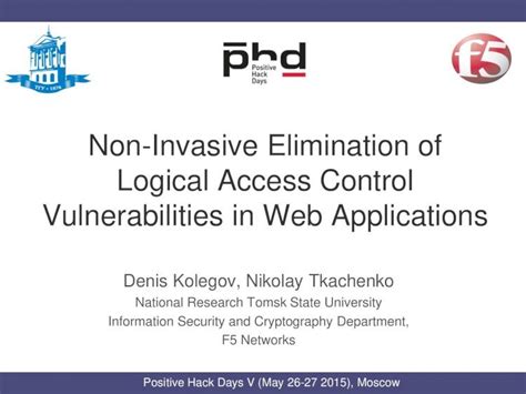 Pdf Non Invasive Elimination Of Logical Access Control Vulnerabilities In Web Applications