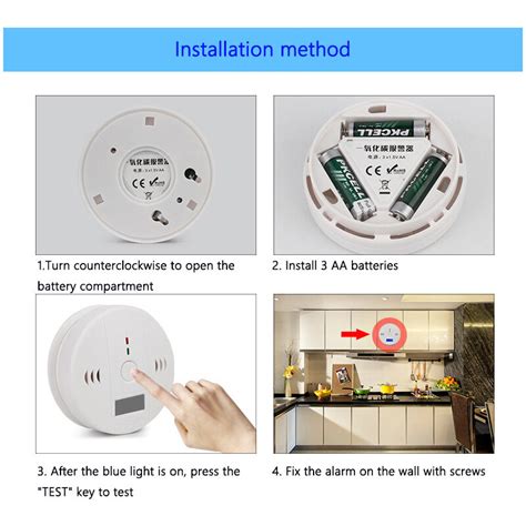 Lcd 디스플레이 일산화탄소 감지기 소리와 빛 경보 가정용 누출 실내 Co 석탄 가스 연기 감지 보안 경보