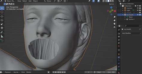 How To Connect Her Mouth Mesh And Her Head Mesh Into One Mesh Please