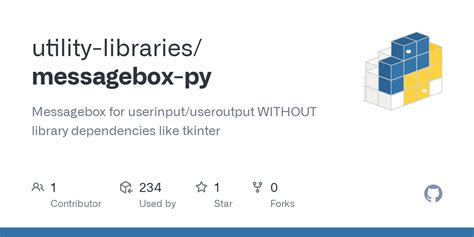 GitHub Utility Libraries Messagebox Py Messagebox For Userinput