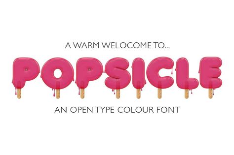 Popsicle OTF Colour Font EXTRAS Business Card Logo Otf Font