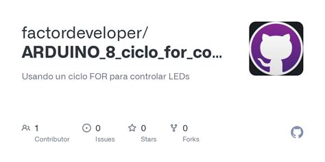Github Factordeveloper Arduino 8 Ciclo For Con Leds Usando Un Ciclo