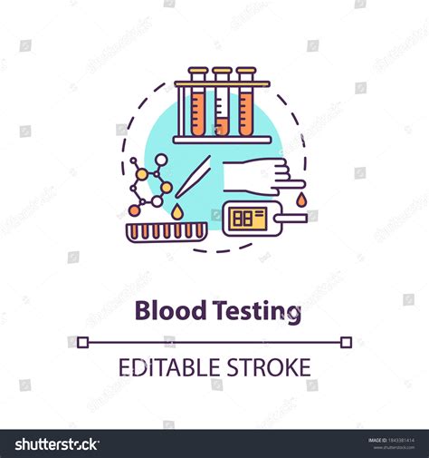 Blood Testing Concept Icon Medical Laboratory Stock Vector Royalty Free Shutterstock