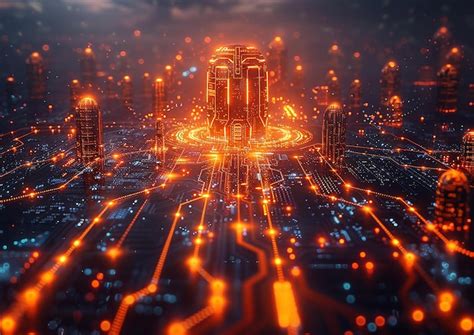 Premium Photo Fortified Cybersecurity Fortress