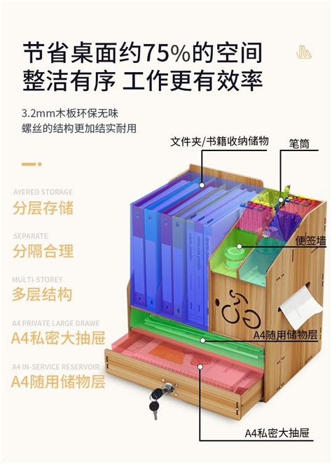 免運 附發票 收納盒 儲物盒 辦公桌置物架 桌麵收納盒 文件整理架子 書桌整理神器辦公室用品 蝦皮購物