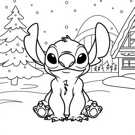 Coloriage Stitch Noël Gratuit Télécharger Et Imprimer Gratuit Sur