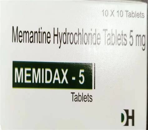 Memantine Hcl 5 Mg Packaging Size 10 10 Tablets At Rs 40 Stripe In