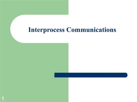 Inter Process Communication In Operating System Ppt Ppt
