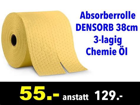 🔴 Absorberrolle Densorb 3 Lagig Chemie Öl 847x Neu Und