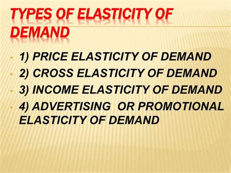 Types Of Elasticity Of Demand Pptx