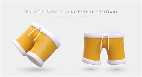 다양한 위치의 사실적인 3d 반바지 의류쇼츠 모델을 판매하는 기업용 0명에 대한 스톡 벡터 아트 및 기타 이미지 0명 3차원 형태 공란 Istock