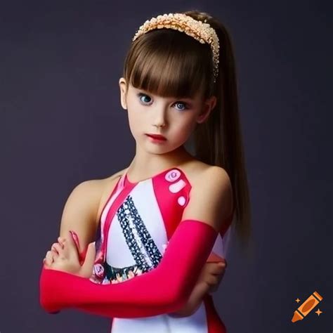 Talented Young Gymnast Performing Impressive Routine On Craiyon