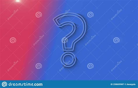 Question Mark Search And Quest Symbol 3d With Shadow Stock Illustration