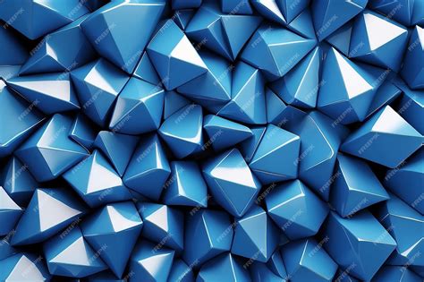 Premium Photo Abstract Blue Polygonal Spike Backgroundwallpaperbackdroptexture 3d Rendering