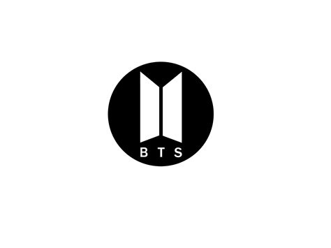 B T S Logo Blackand White Wallpaper Wallpapersok