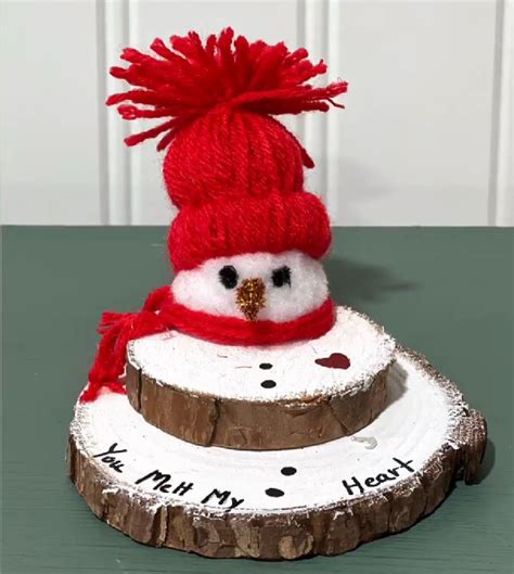 Log Slice Snowman Artofit