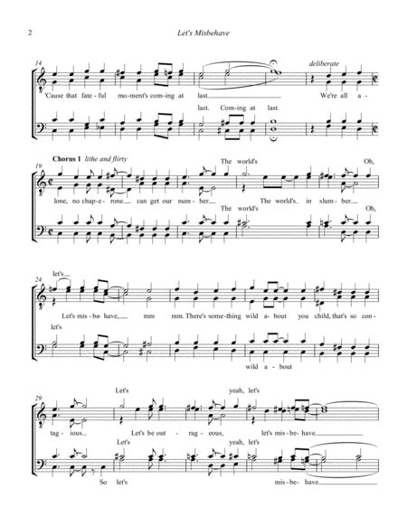 Lets Misbehave By Cole Porter Choir Digital Sheet Music Sheet Music Plus