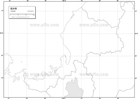 福井県 白地図 ベクター地図素材のダウンロード販売 アフロモール