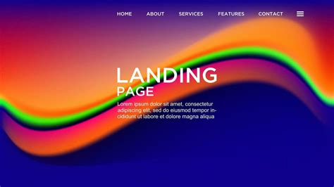 Abstract Background Elegant Gradient Mesh Blue Orange Smooth Liquid Color Design Vector Template